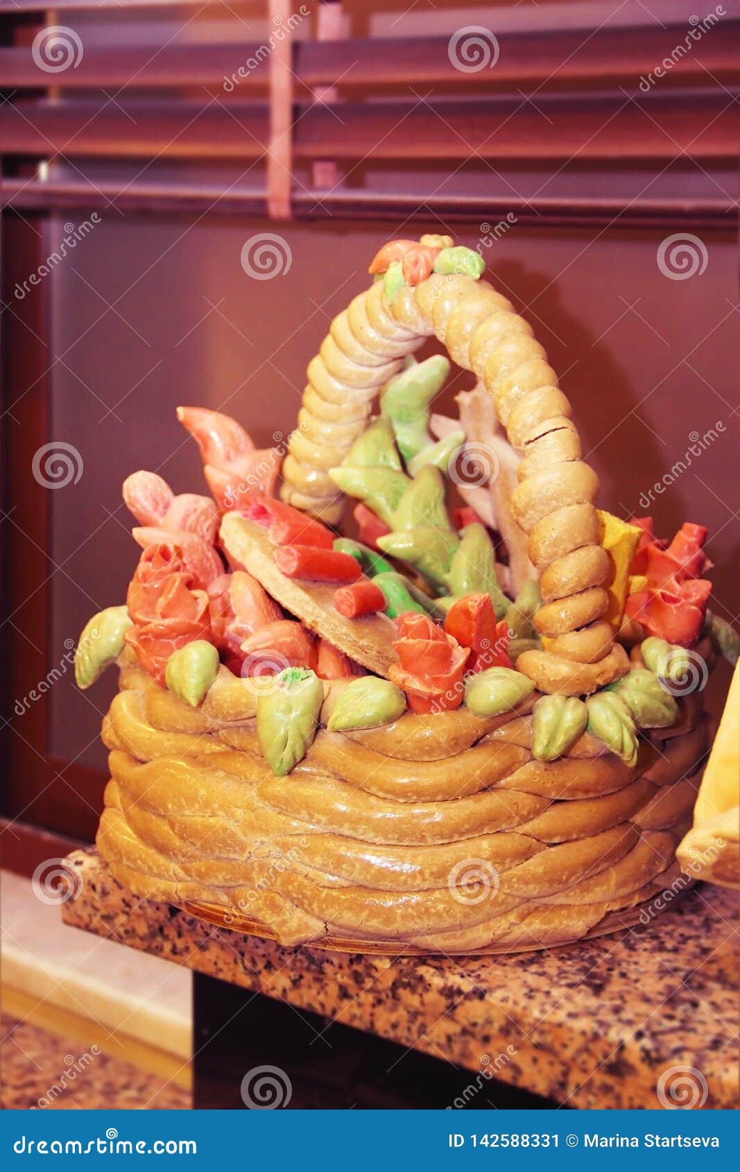 Decorative Bread Basket with Designer Decorations in the Form of ...