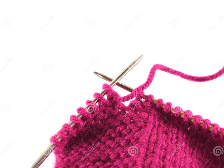 Pink Knitting stock photo. Image of needlework, fabric - 7683864