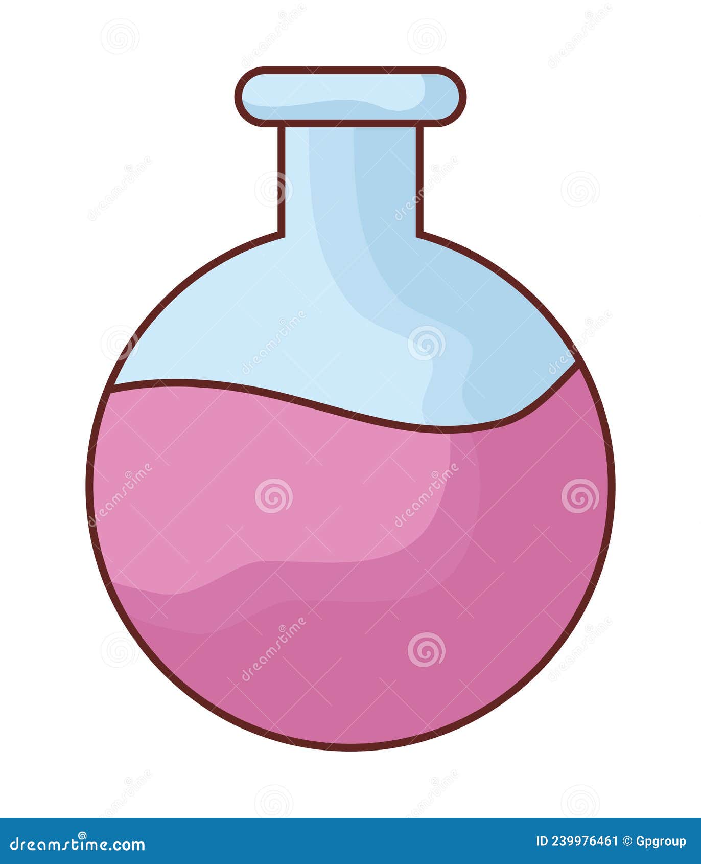 Pink lab bottle stock vector. Illustration of chemistry - 239976461