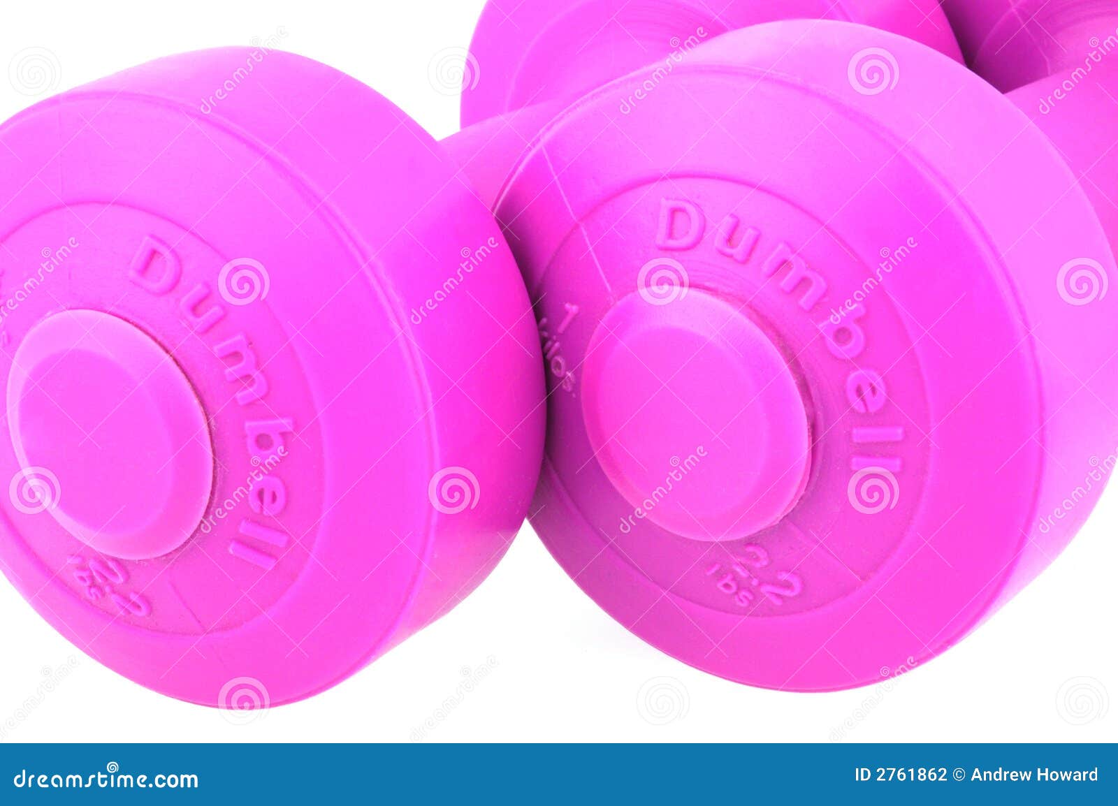 Pink ladies dumbbells stock photo. Image of healthy, isolated - 2761862