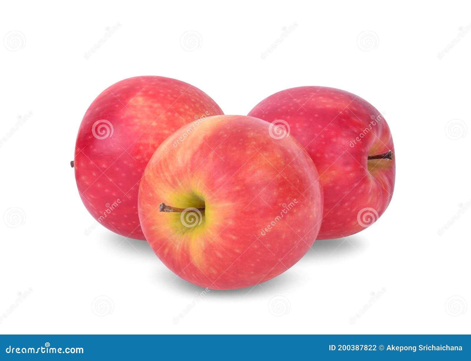 Pink Lady Apples Isolated on White Background Stock Photo - Image of ...