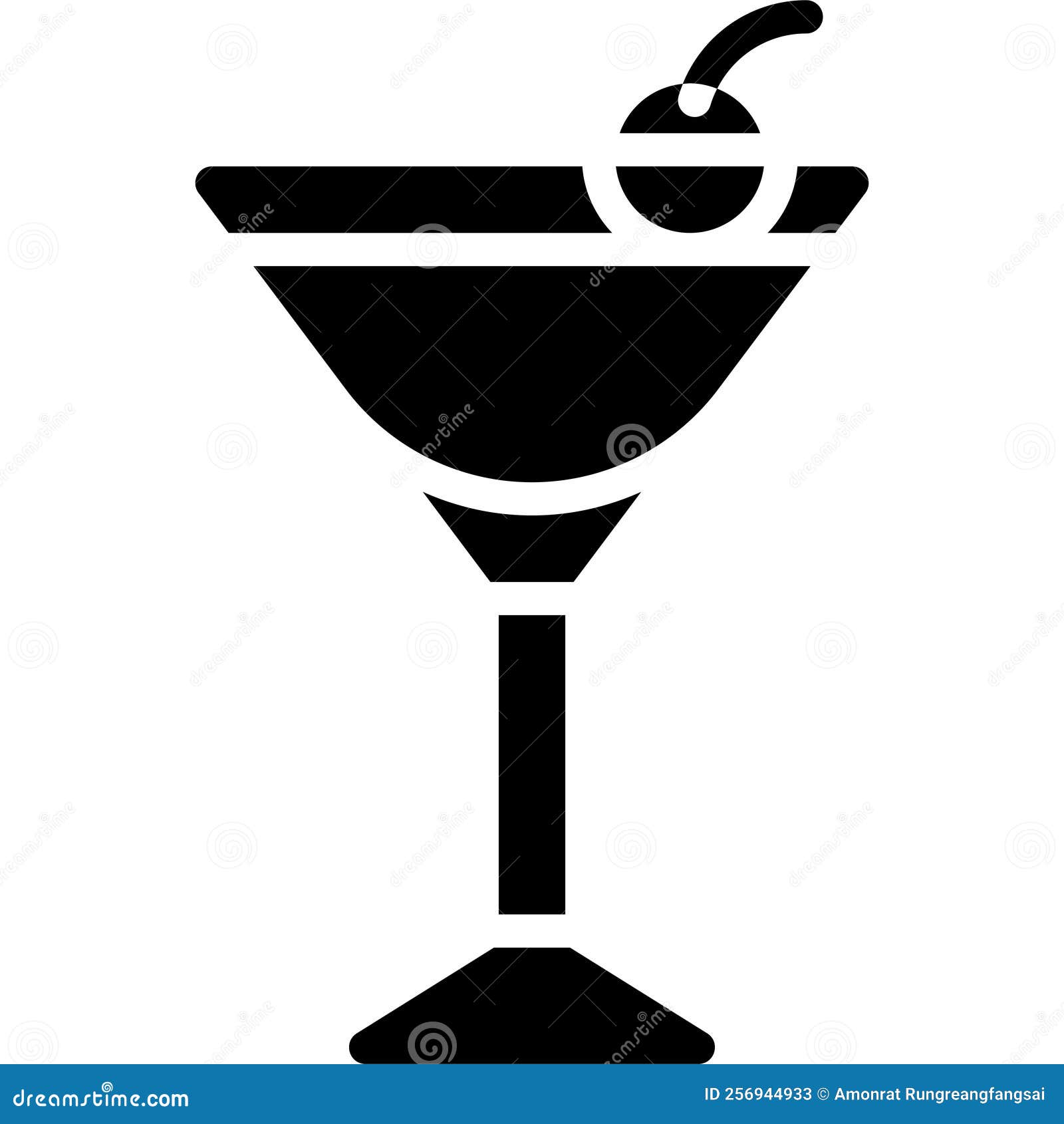 Pink Lady Cocktail Icon, Alcoholic Mixed Drink Vector Stock Vector ...