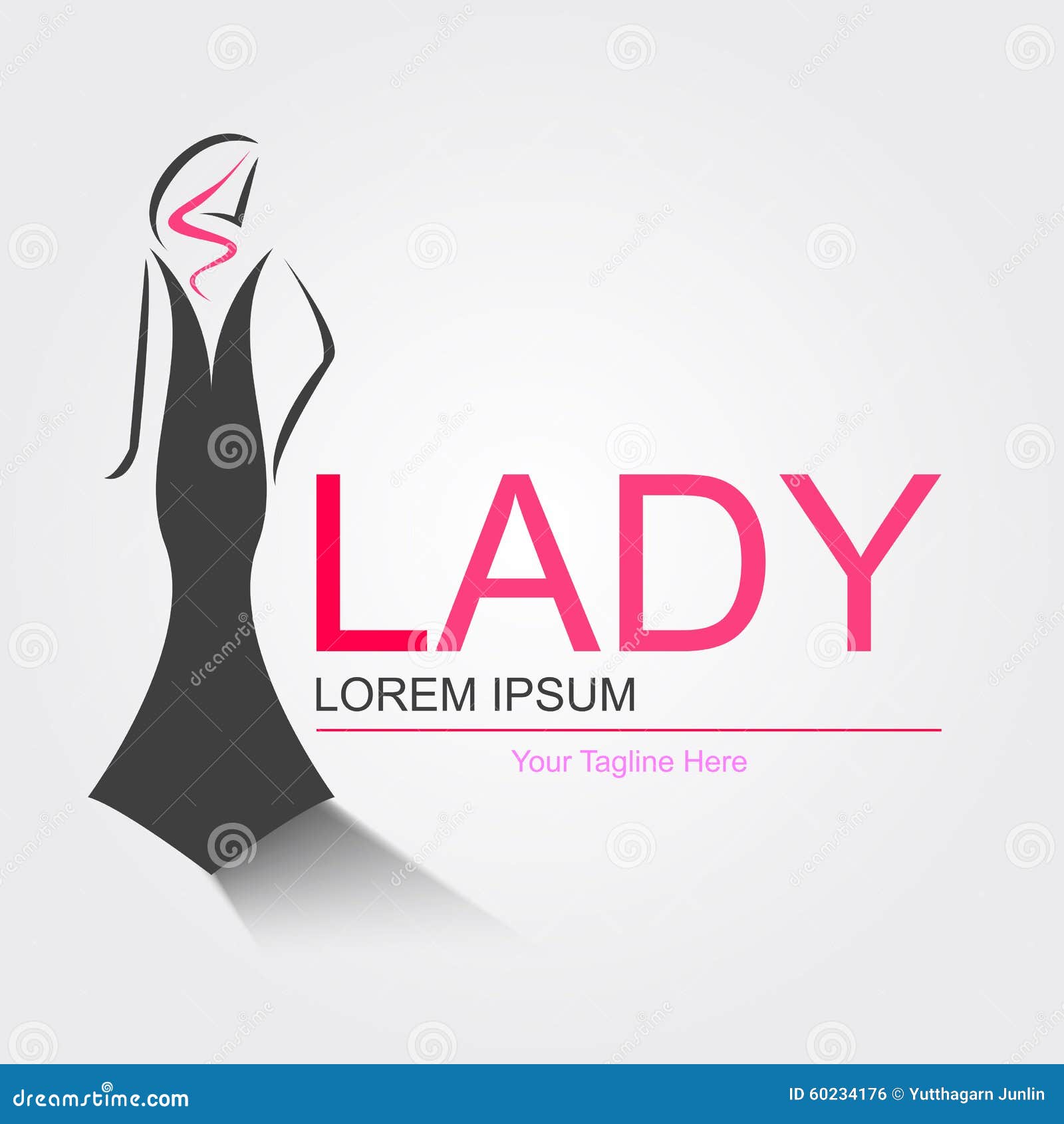 Pink Lady stock vector. Illustration of pink, lady, element - 60234176