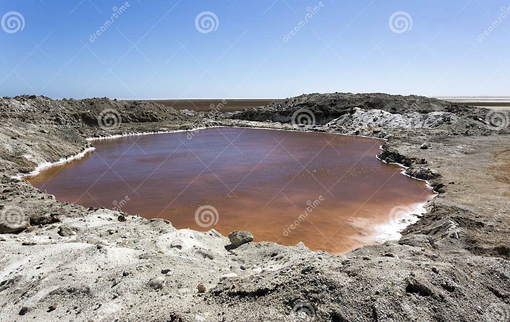 Pink lake in Namibia stock image. Image of color, pink - 142154857