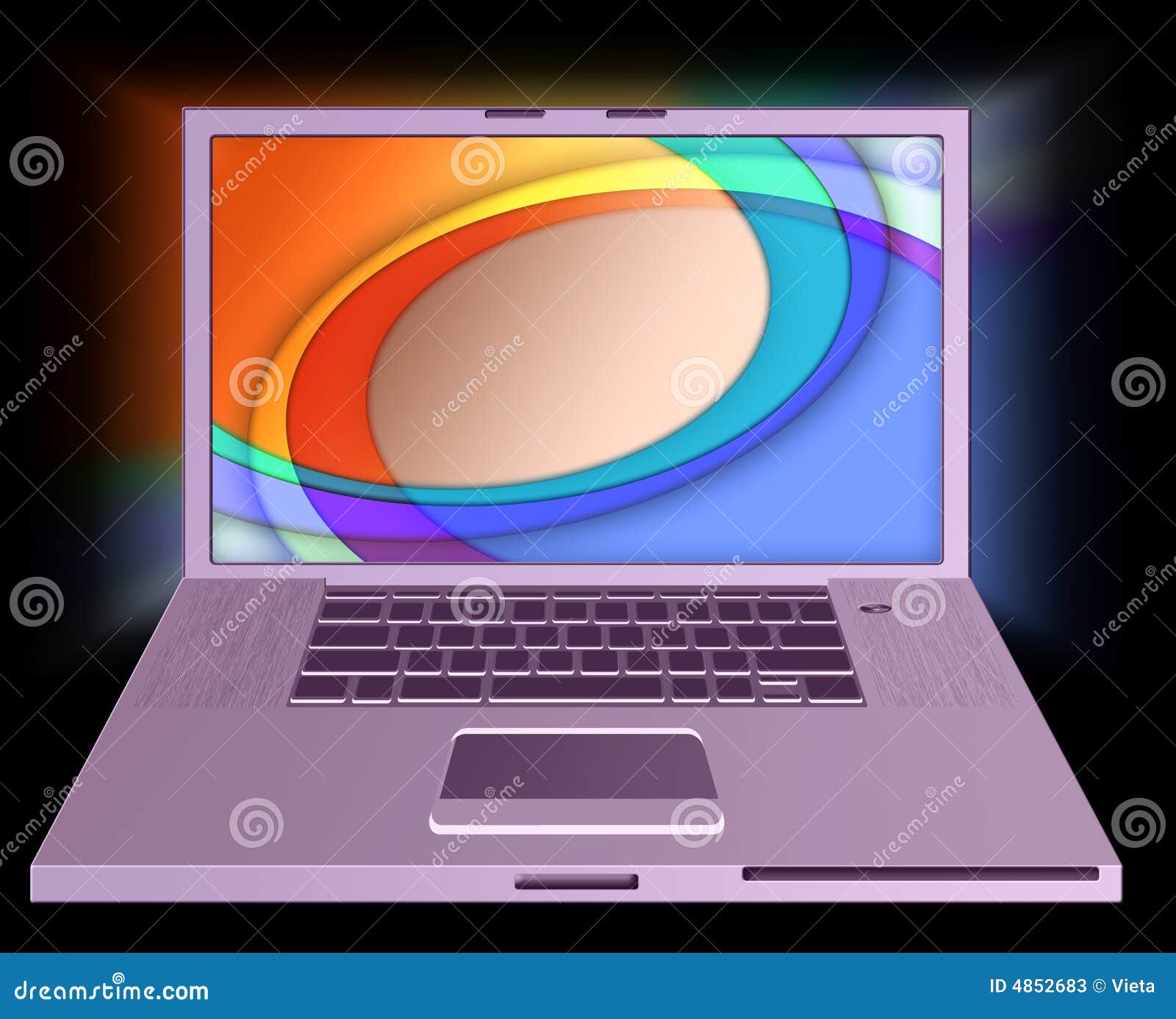 Pink Laptop Computer stock illustration. Illustration of memory - 4852683