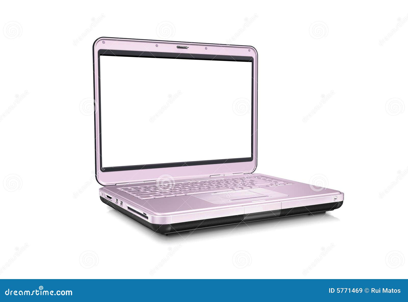 Pink Laptop computer stock image. Image of keyboard, white - 5771469