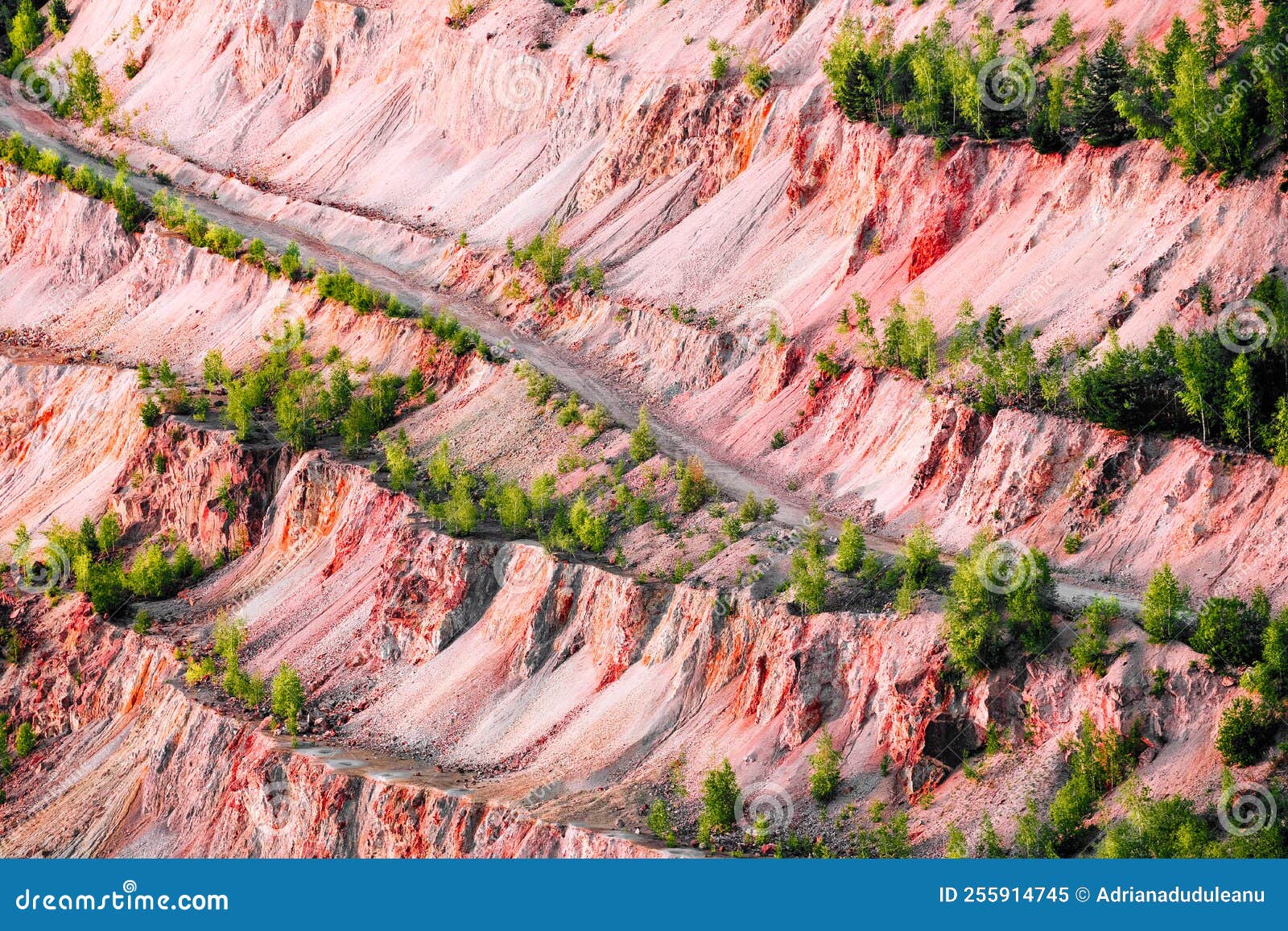 Pink Layers in Open Pit Mine Stock Image - Image of gold, mining: 255914745