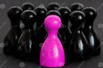 Pink Leadership stock photo. Image of concept, network - 25613774