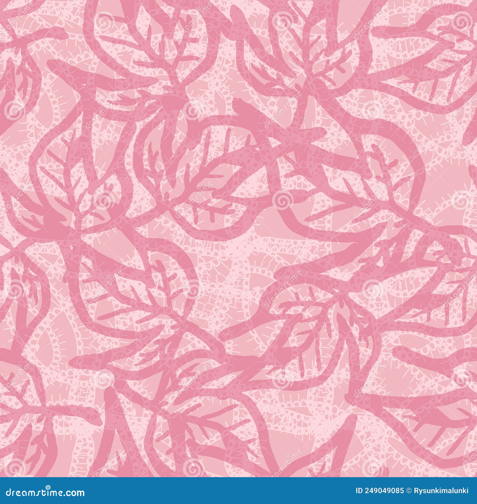 A Pink Leaves Texture Seamless Vector Pattern Stock Vector ...