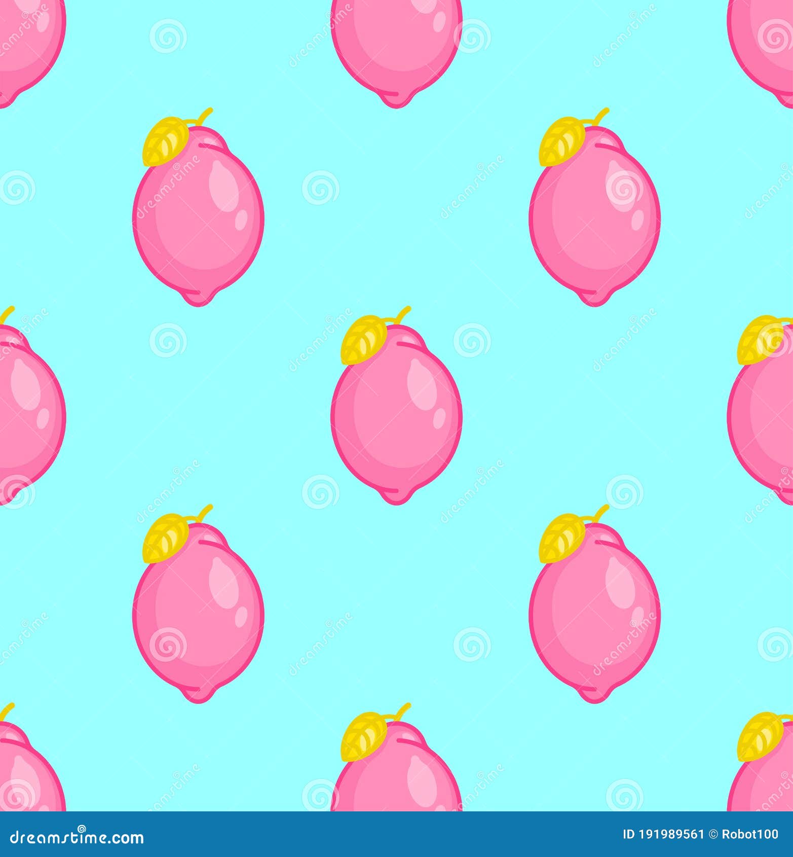 Pink Lemon Pattern Seamless. Fruit Background. Baby Fabric Texture ...