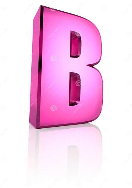 Pink Letter B stock illustration. Illustration of text - 74165214