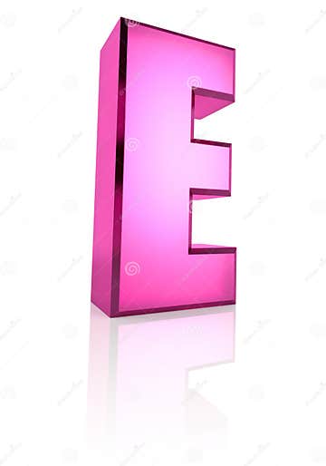 Pink Letter E stock illustration. Illustration of bright - 74165266