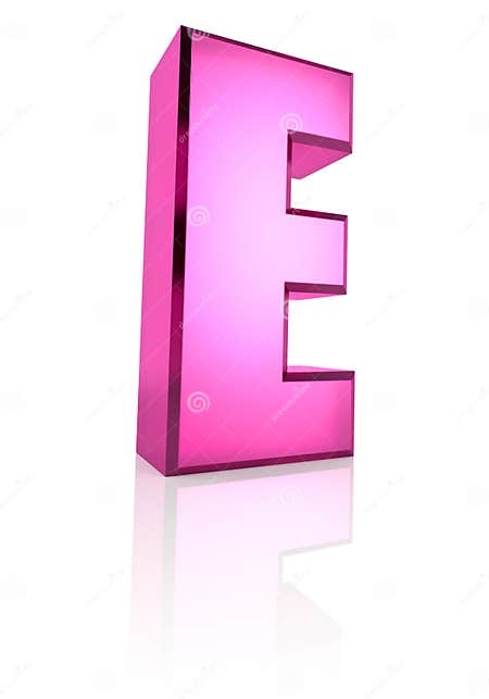 Pink Letter E stock illustration. Illustration of bright - 74165266