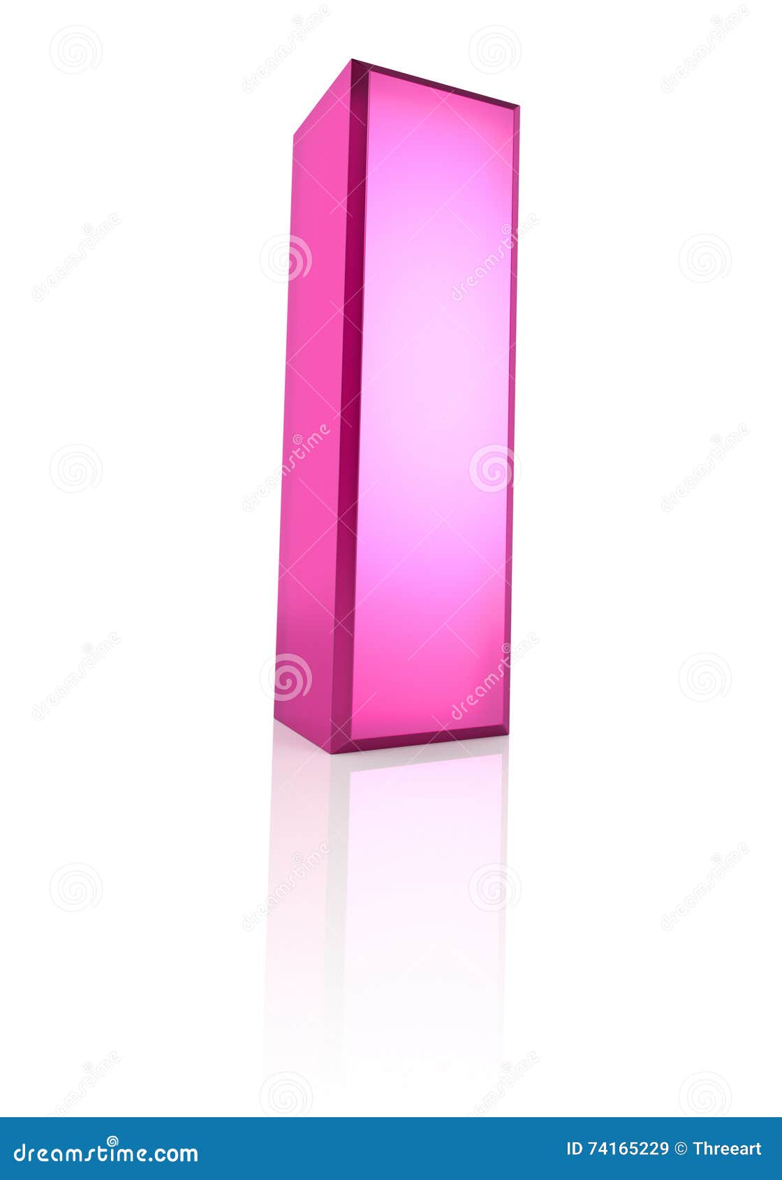 Pink Fur Letter Exclamation Mark Isolated On White Background Royalty ...