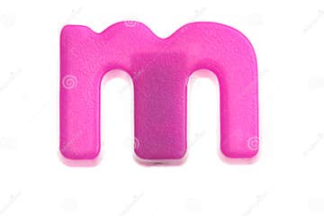 Pink letter m stock image. Image of color, letter, font - 6267355