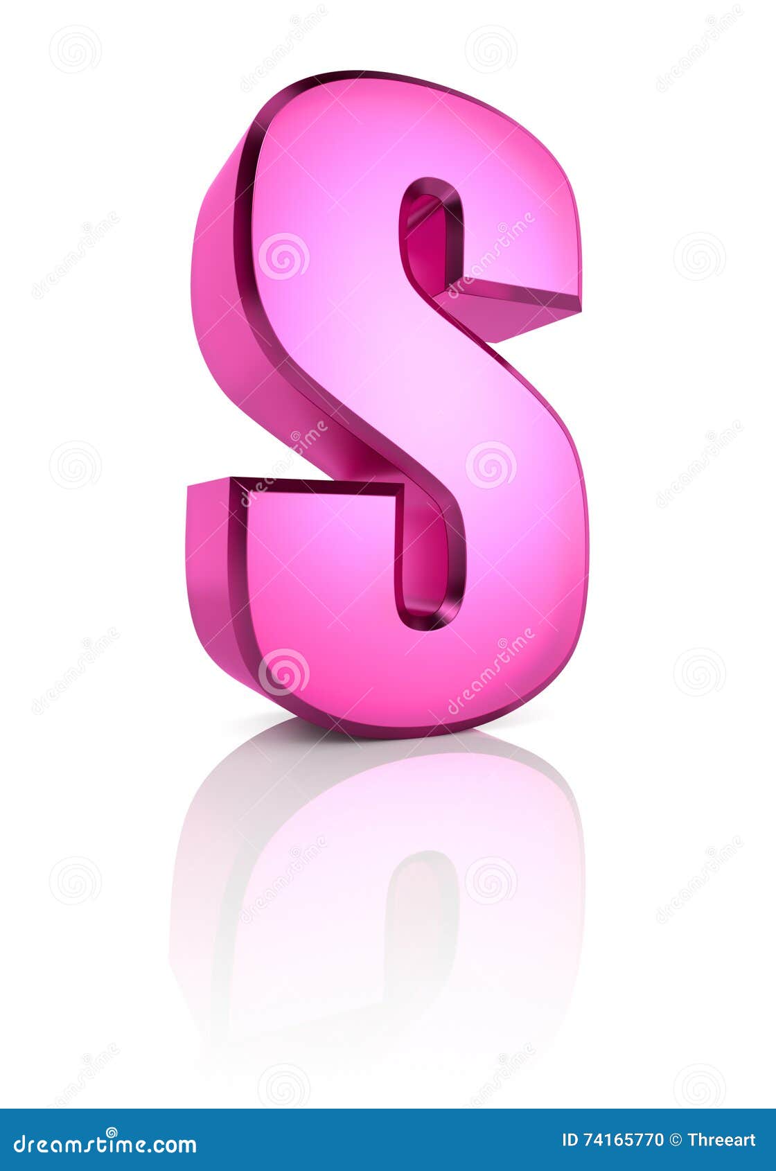 Pink Letter S stock illustration. Illustration of graphic - 74165770