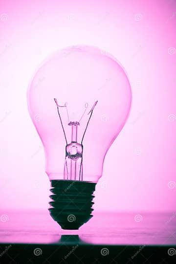 Pink light bulb stock photo. Image of environmental, brainstorming ...