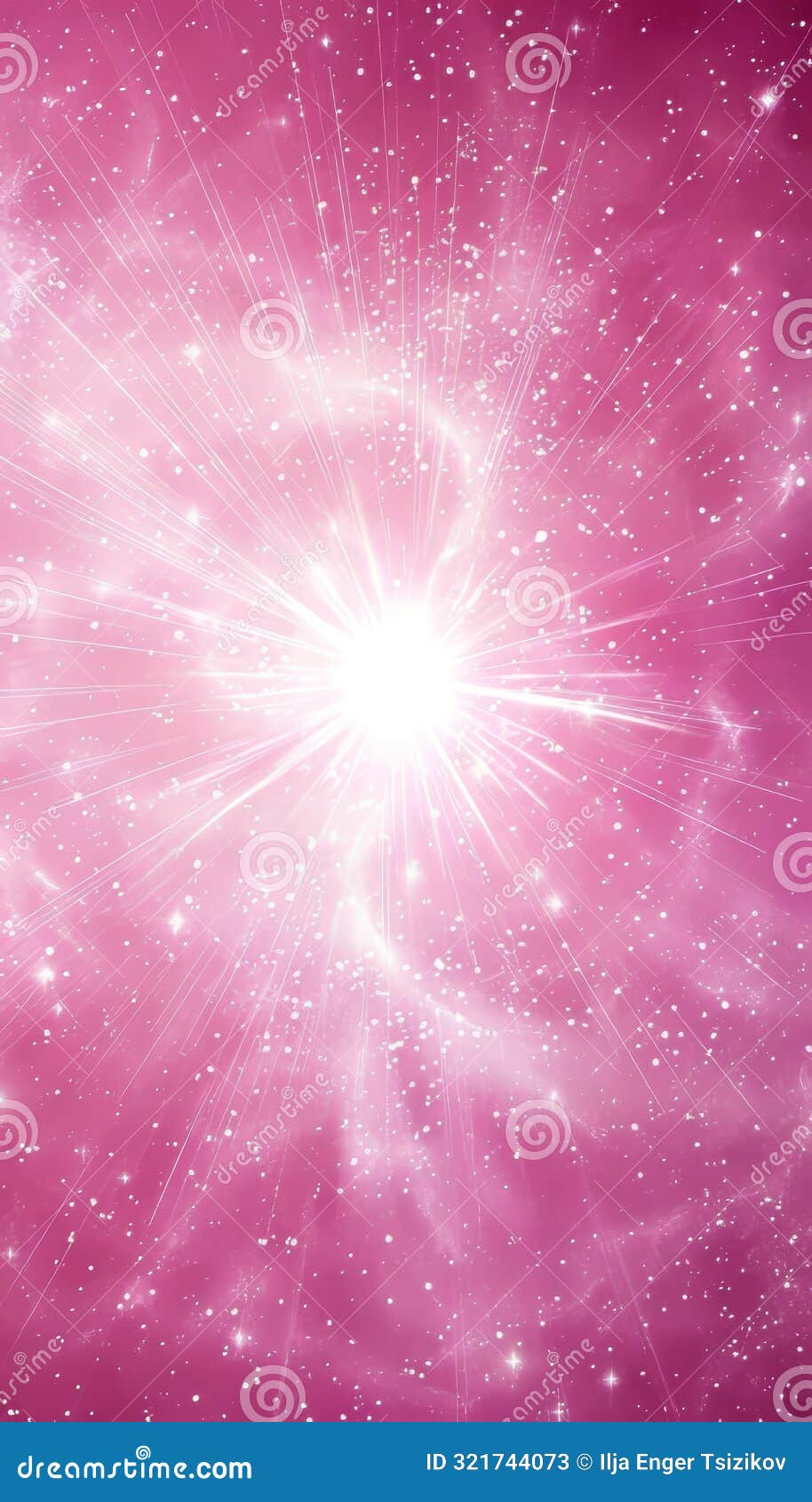 Pink Light Burst on Dark Background with Lavender and Golden Sparkles ...