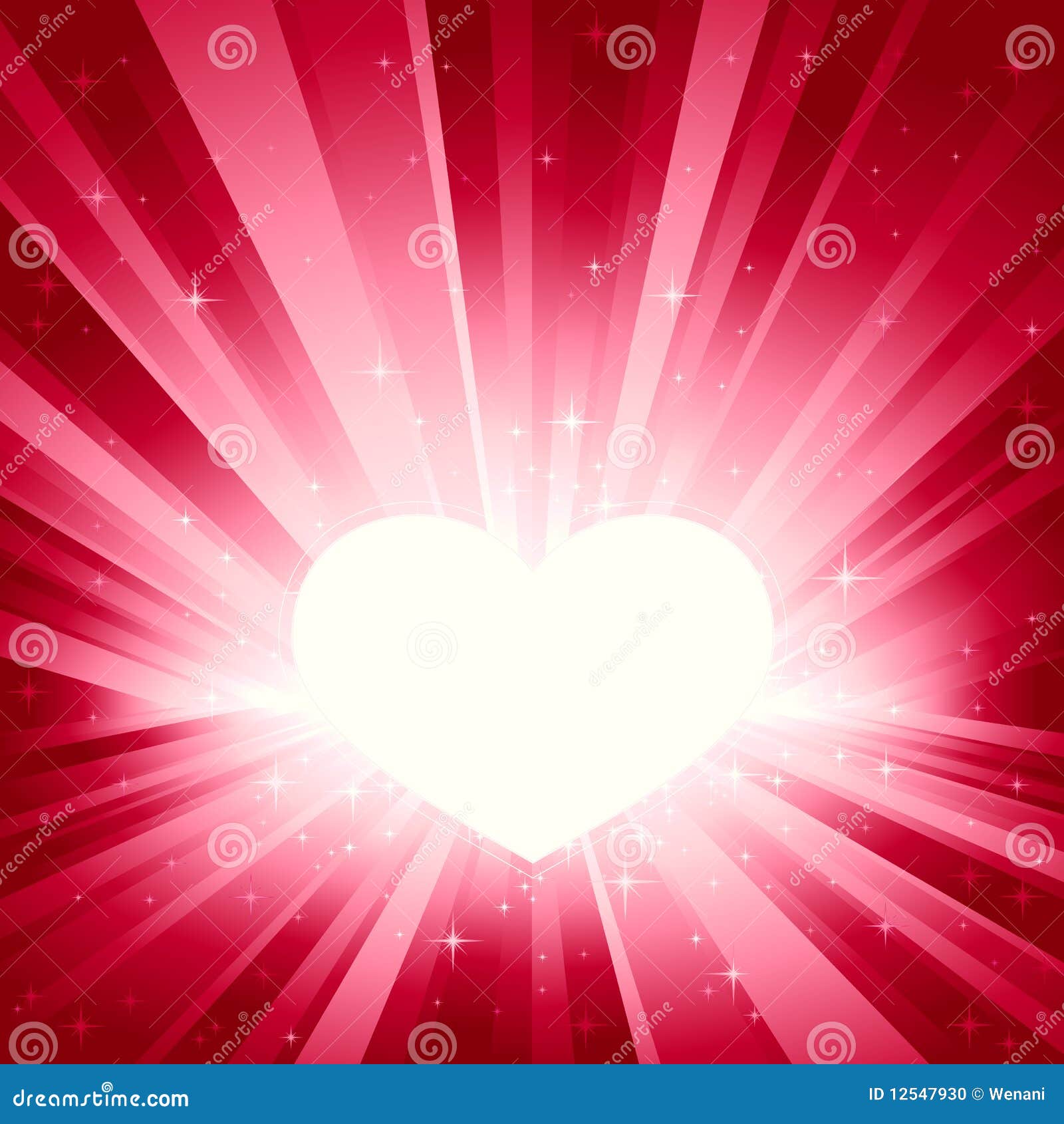 Pink Light Burst with Valentine S Heart Stock Vector - Illustration of ...