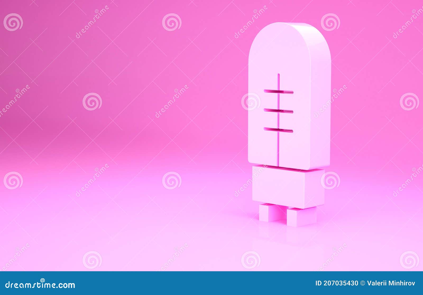 Pink Light Emitting Diode Icon Isolated on Pink Background ...
