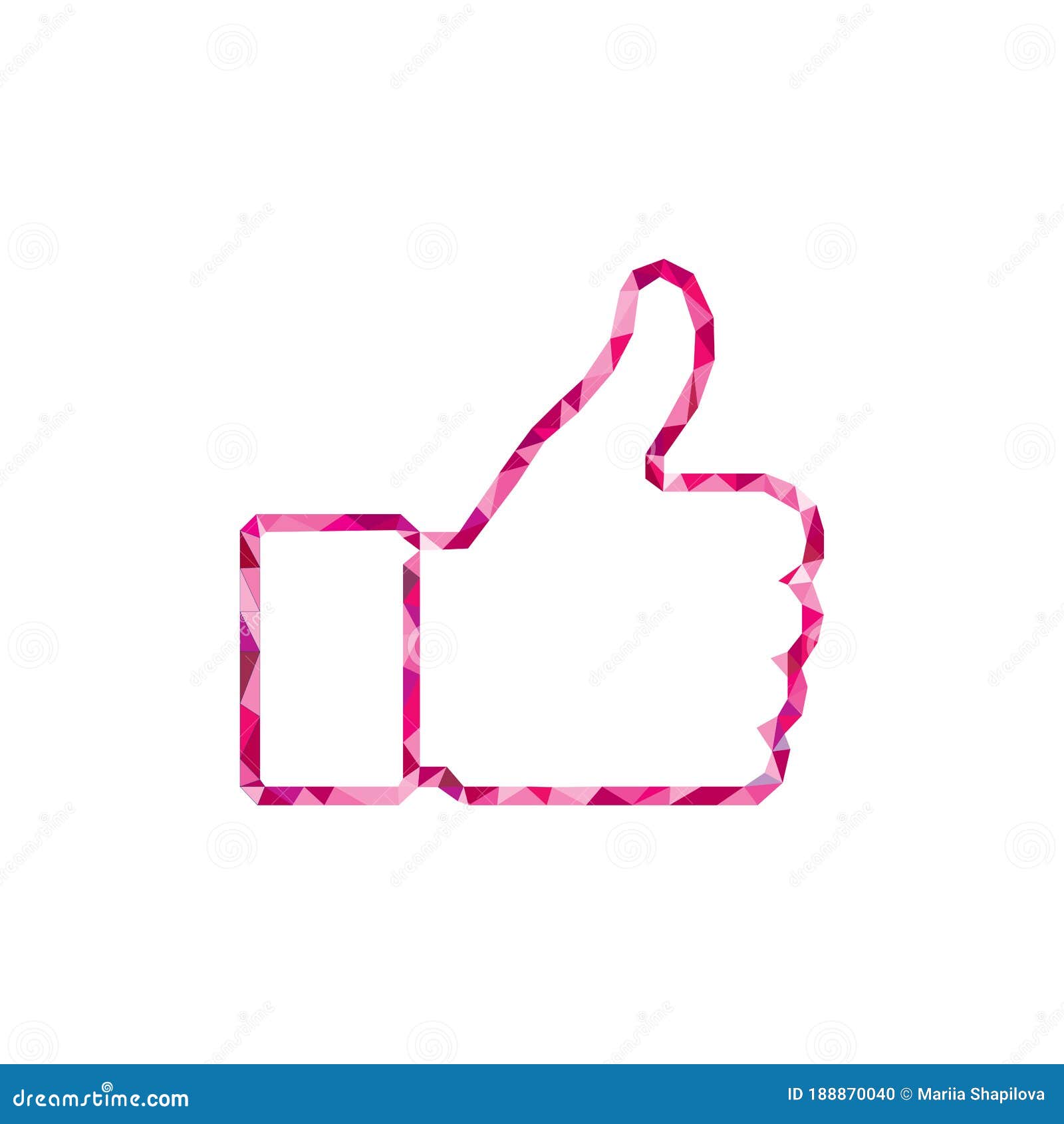 Vector Like pink button stock vector. Illustration of geometric - 188870040