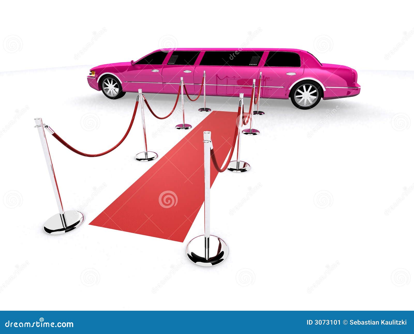 Limousine And Red Carpet Vector Illustration | CartoonDealer.com #72534546
