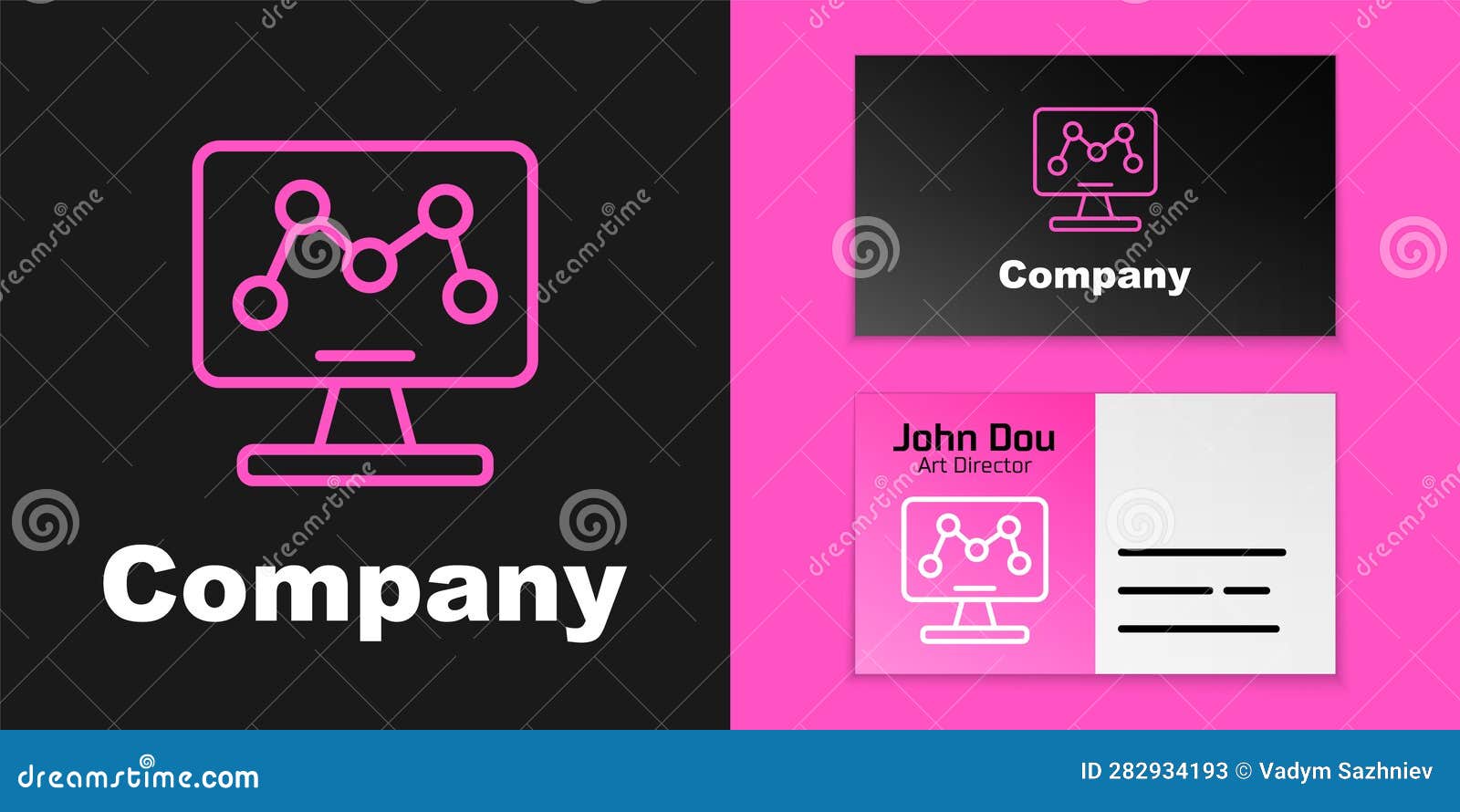 Pink Line Genetic Engineering Modification On Laptop Icon Isolated On ...