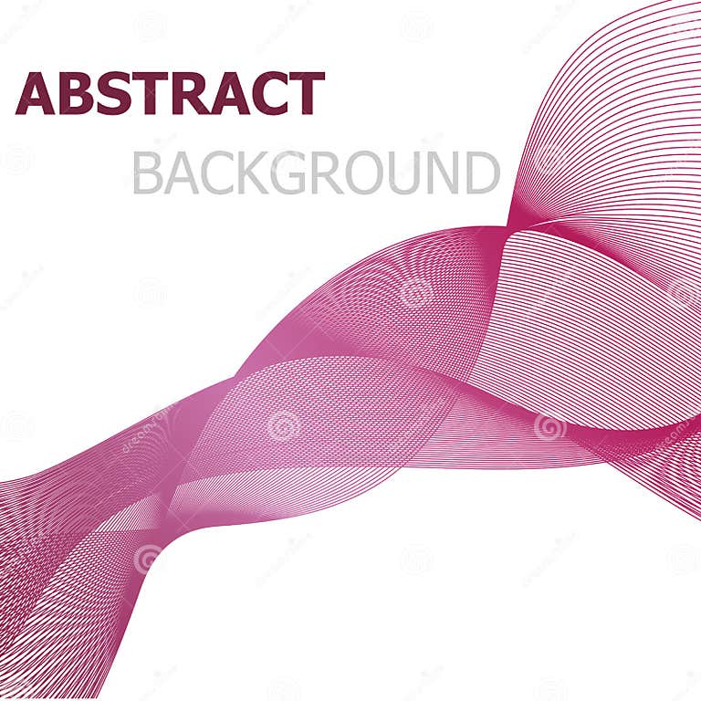 Pink Line Wave Abstract Background Stock Vector - Illustration of ...