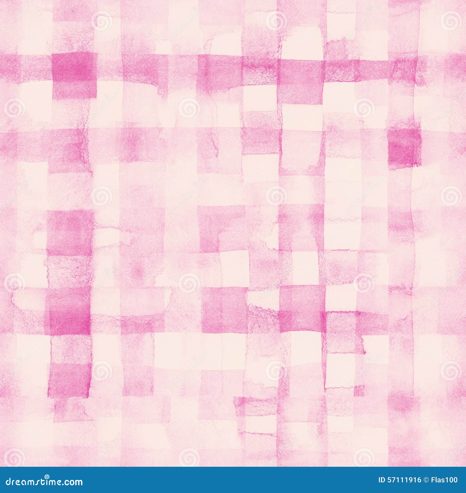 Pink Lines and Squares Painted Watercolor Pattern Stock Illustration ...