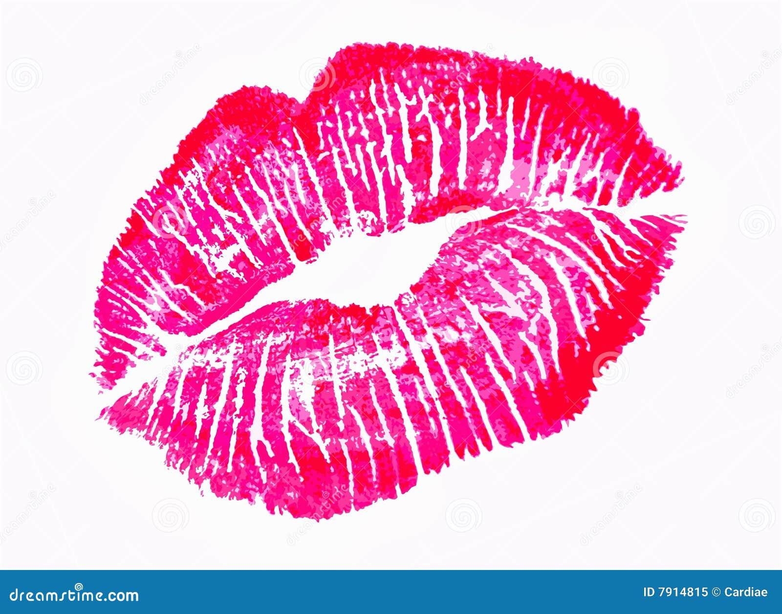 Pink lip print stock illustration. Illustration of print - 7914815
