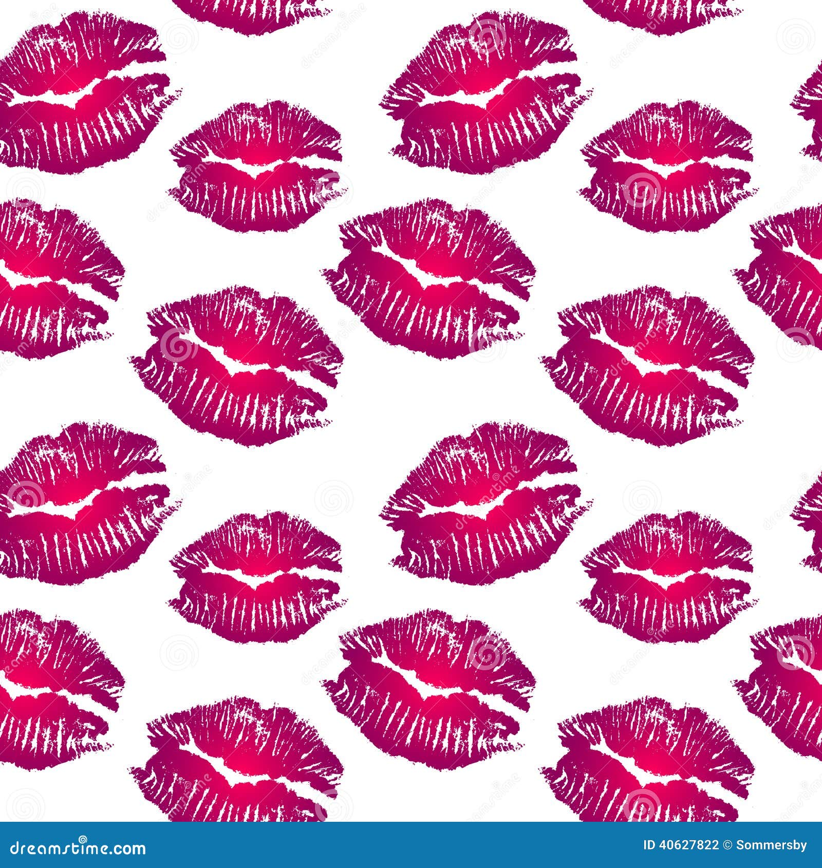 Pink Lips Prints Background Stock Vector - Illustration of female ...