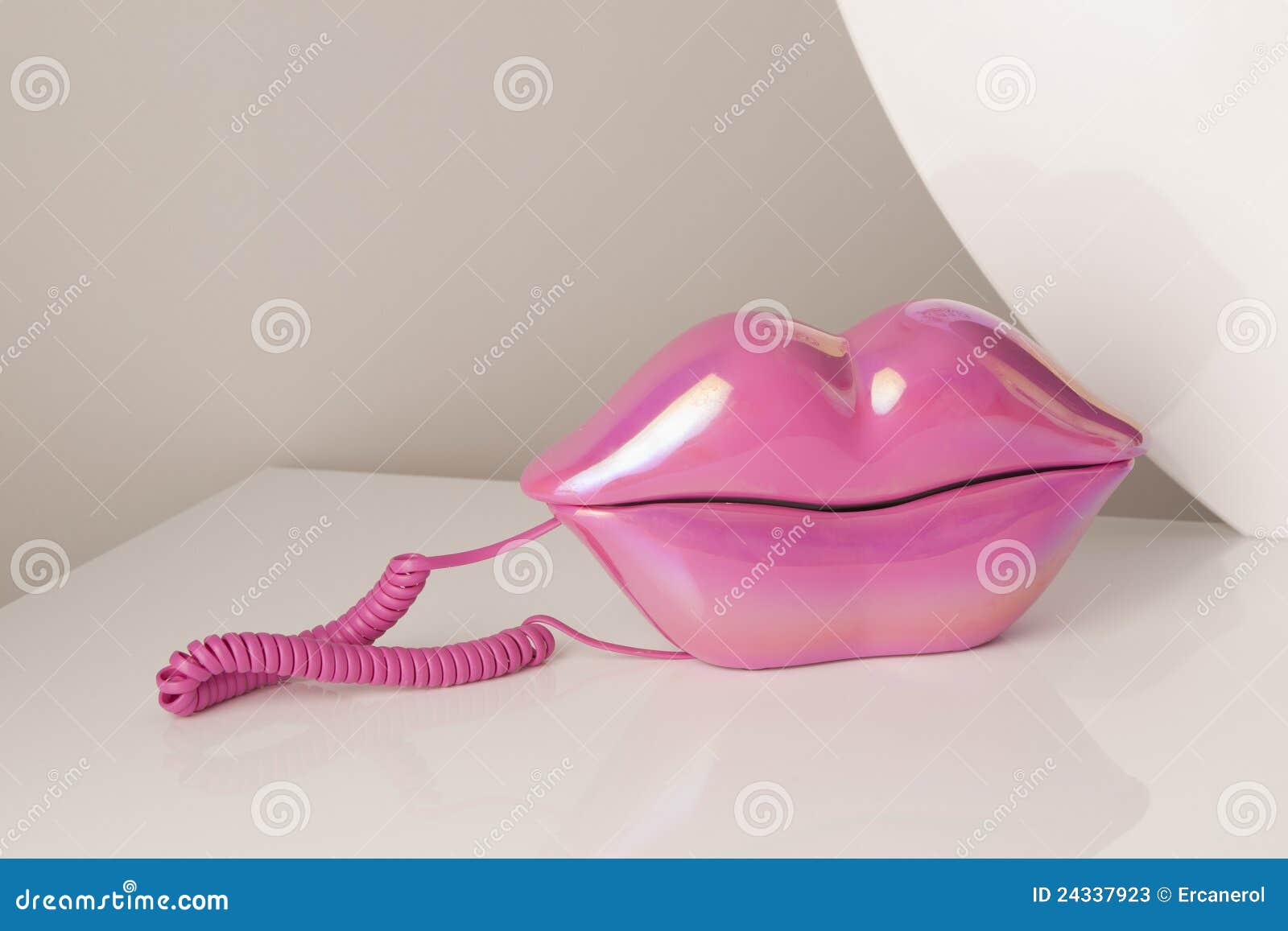 Hot pink lips telephone stock image. Image of shaped - 24337923