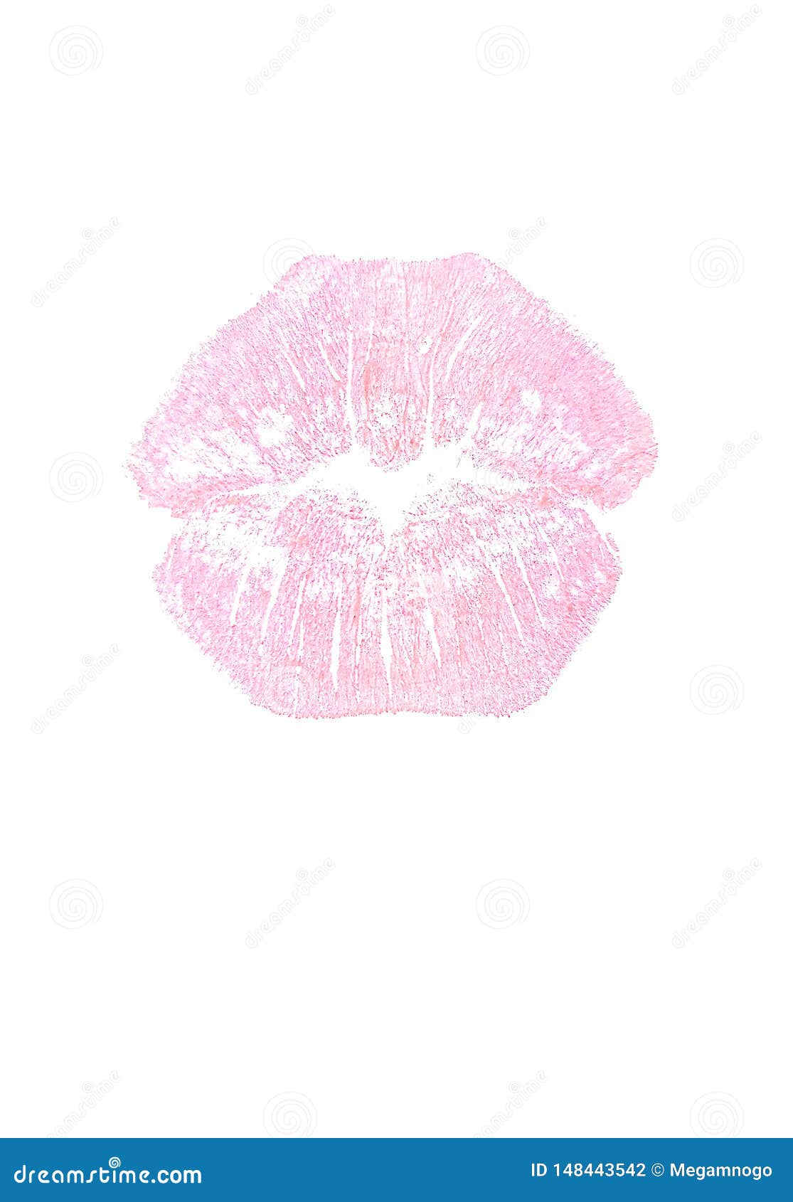 Pink Lipstick Kiss. Imprint of Pink Lips Stock Photo - Image of ...