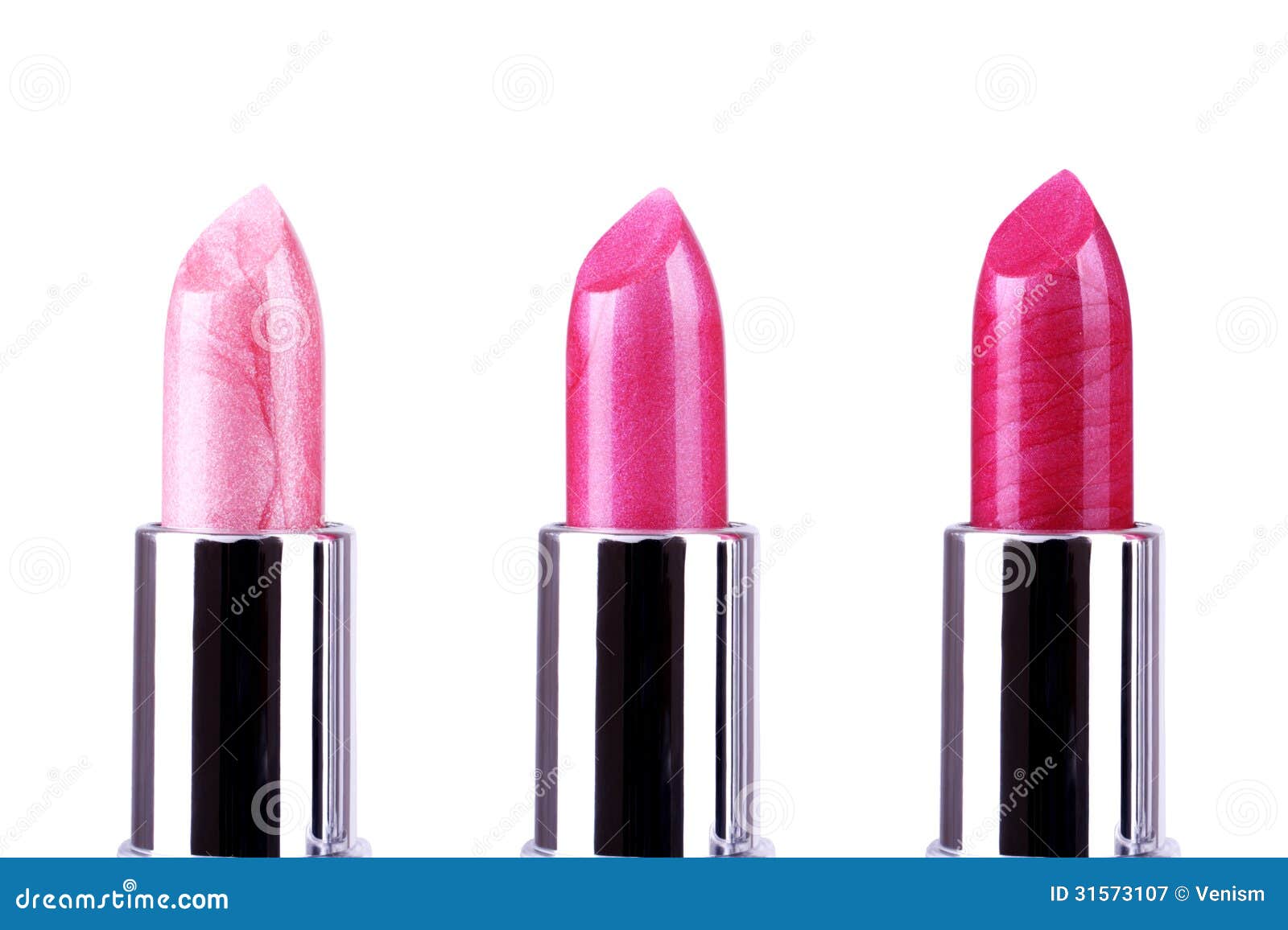 Pink lipsticks on white stock image. Image of horizontal - 31573107