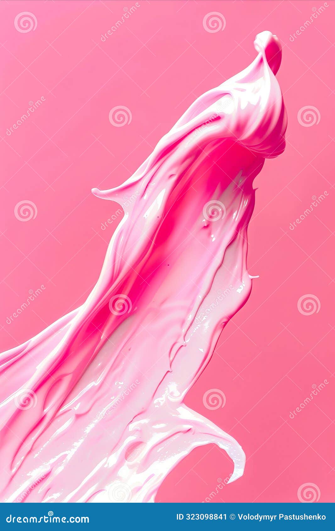 A Pink Liquid is Flowing on a White Background Stock Image - Image of ...