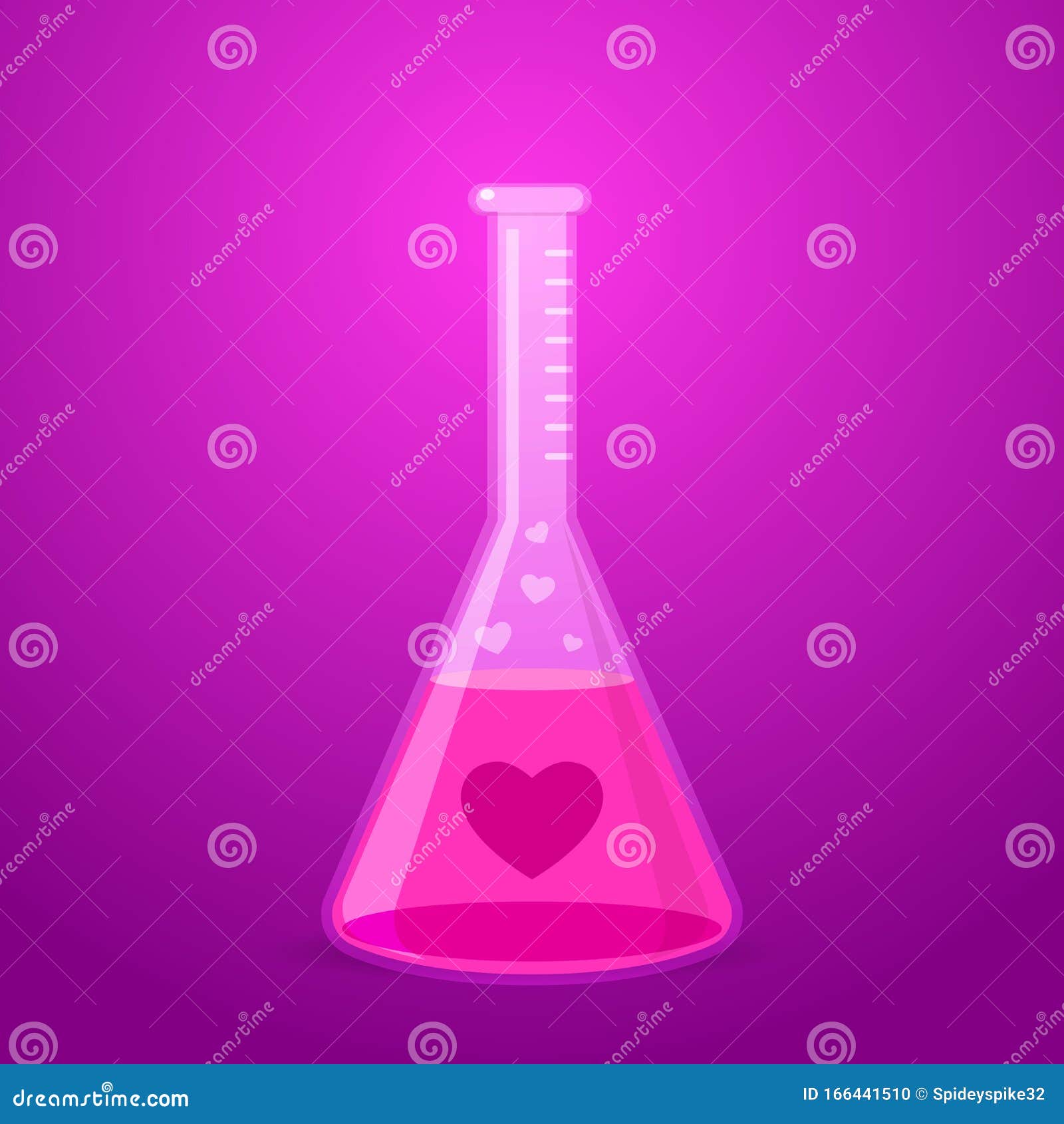 Pink Liquid Inside Laboratory Tube. Isolated Vector Illustration Stock ...