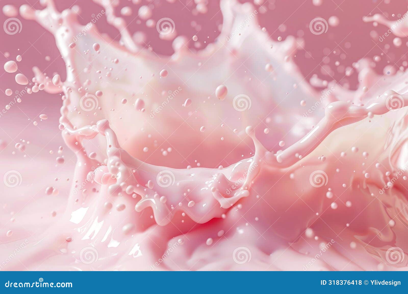 Pink Liquid Splash Abstract Background Stock Illustration ...