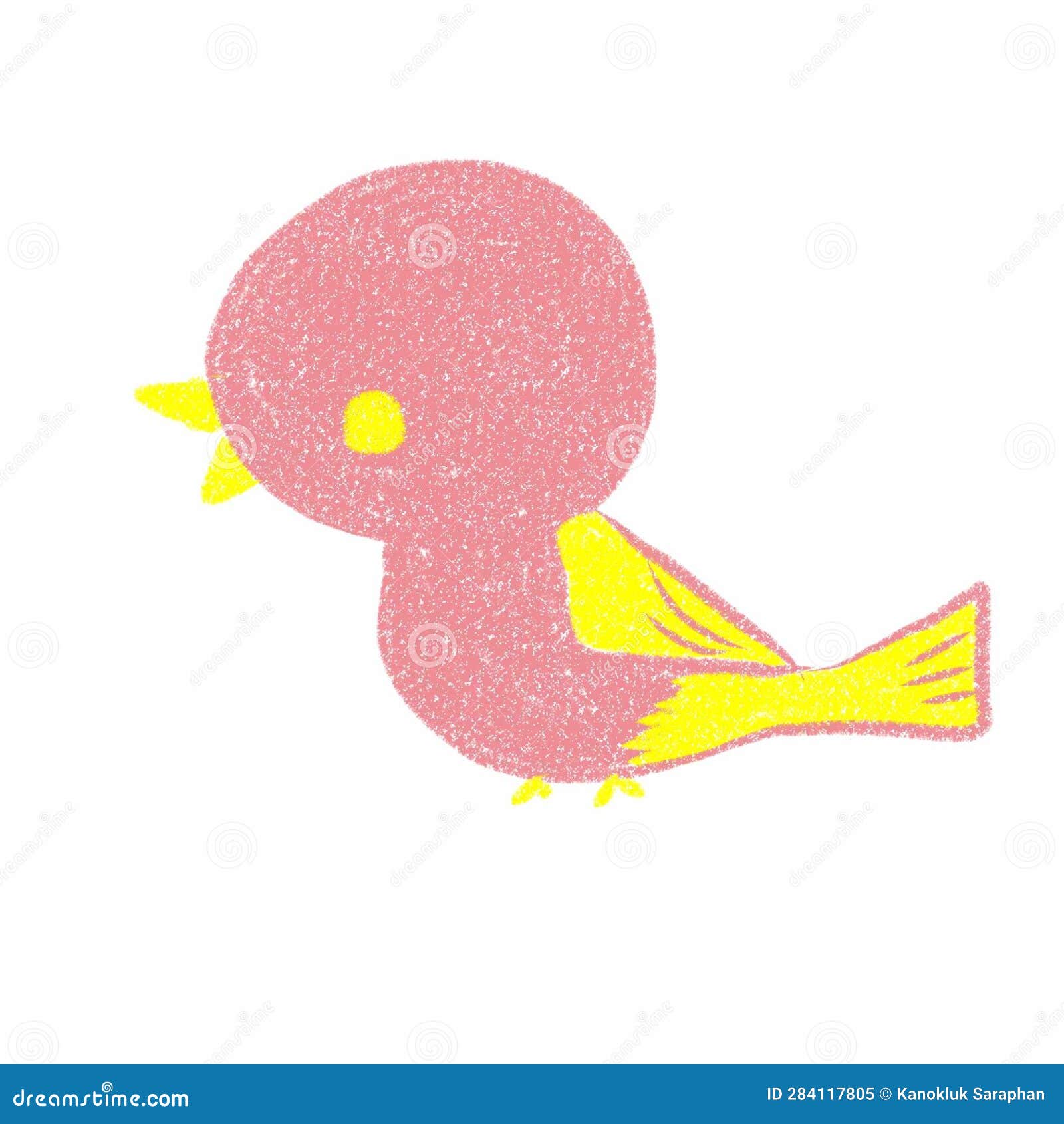 Pink little bird stock illustration. Illustration of pink - 284117805