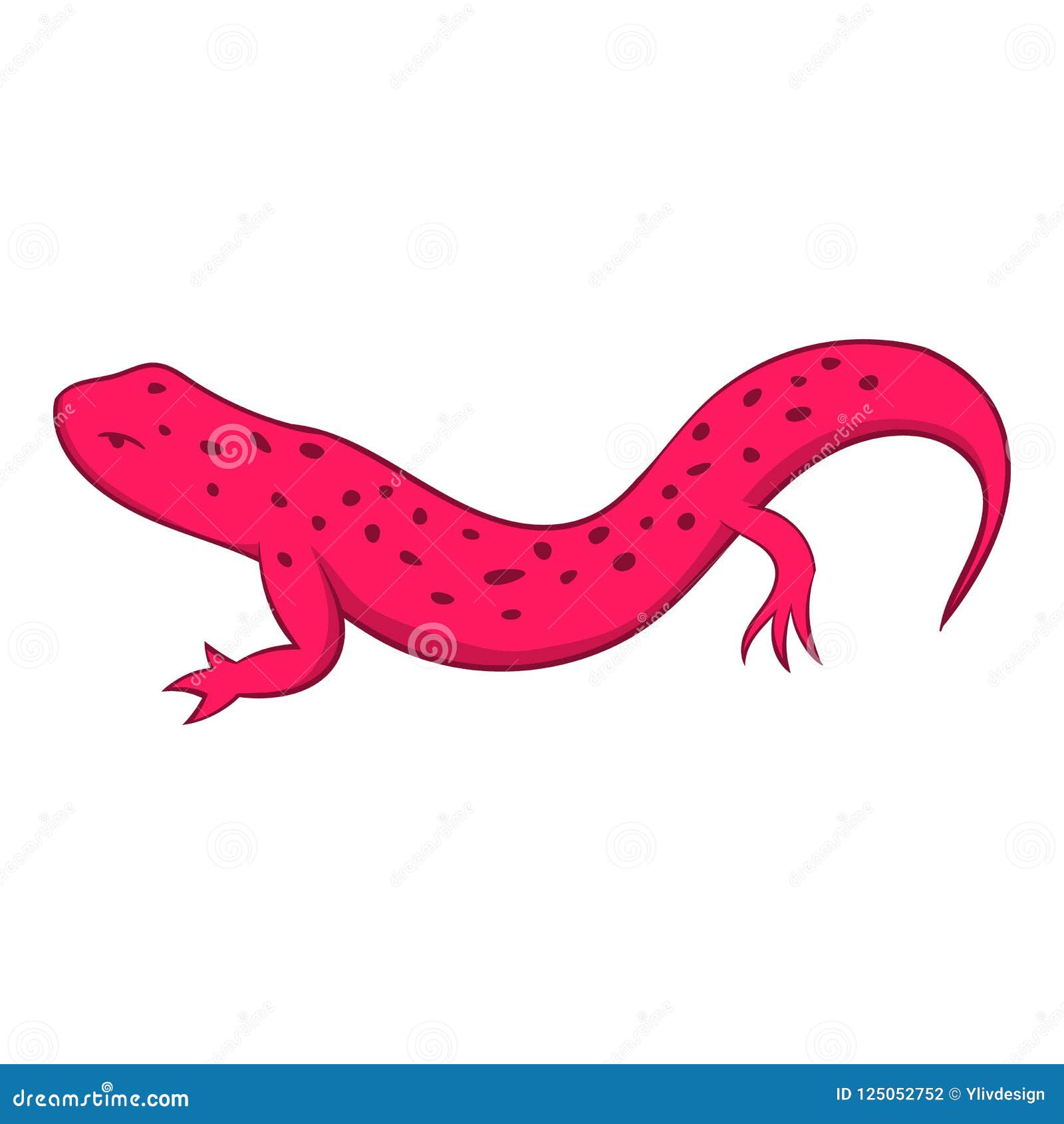 Pink Lizard Icon, Cartoon Style Stock Illustration - Illustration of ...