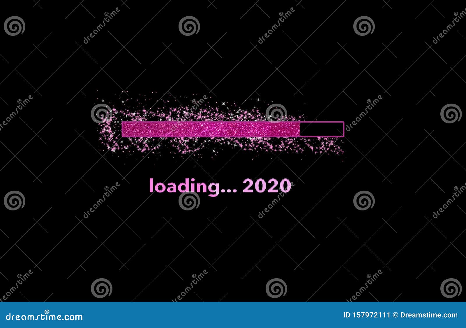 Pink Loading Screen Year 2019 2020 Stock Illustration - Illustration of ...