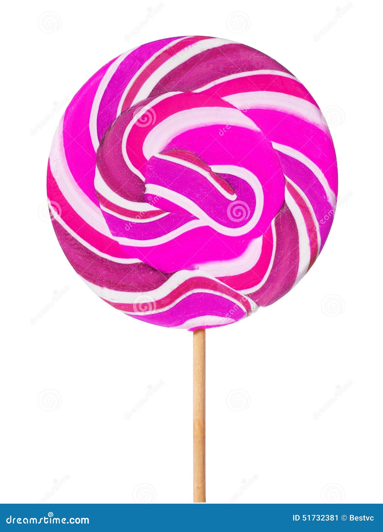 Pink Lollipop Isolated on White Stock Image - Image of isolated ...