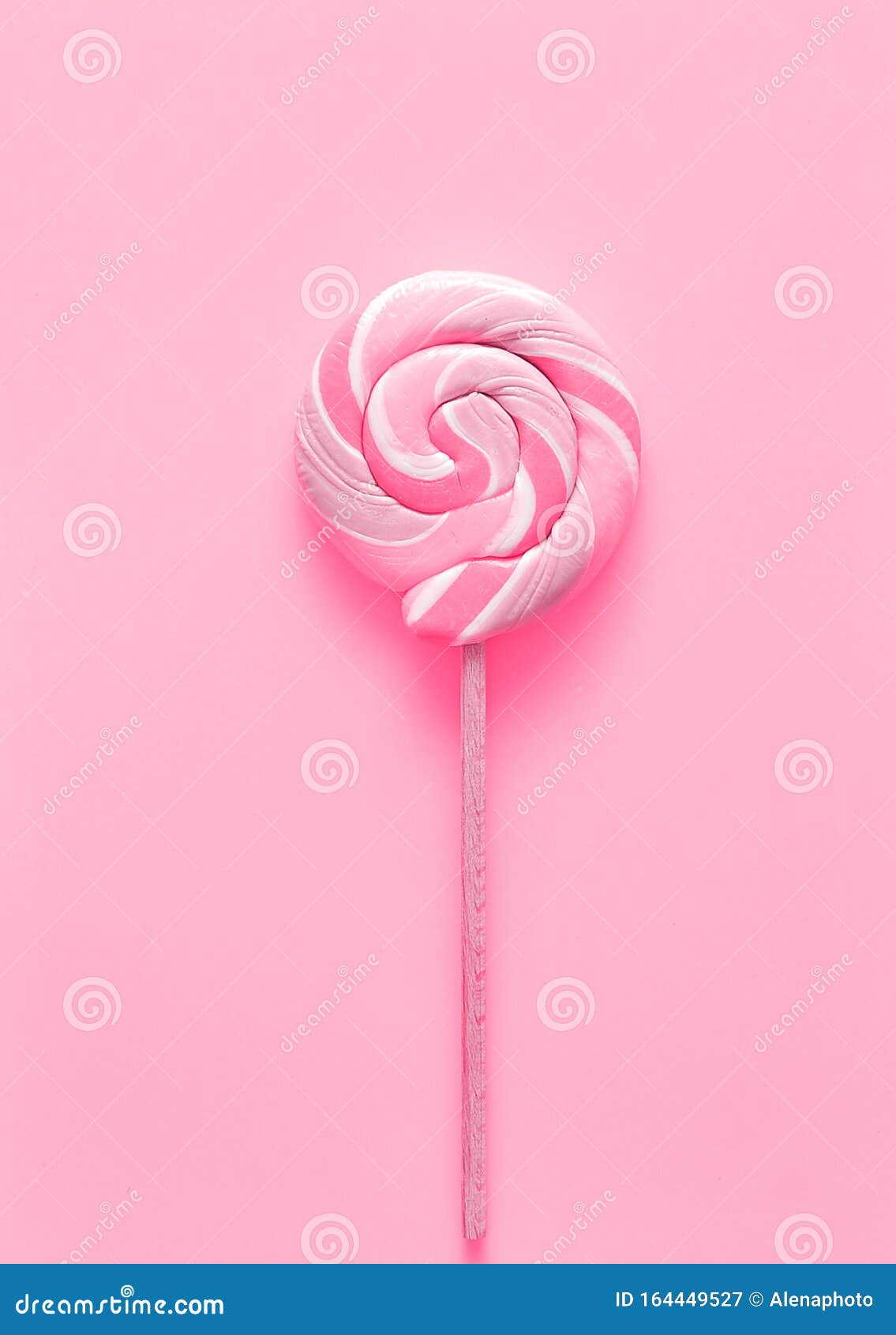 Lollipops on Pink Color Background. Stock Image - Image of holiday ...