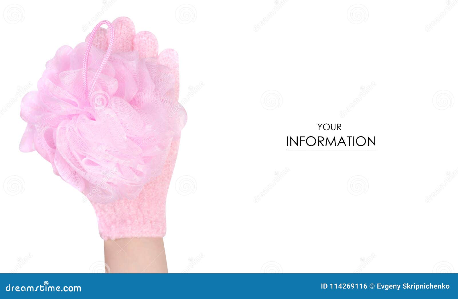 Pink Loofah Bath Sponge in Hand Pattern Stock Photo - Image of pink ...