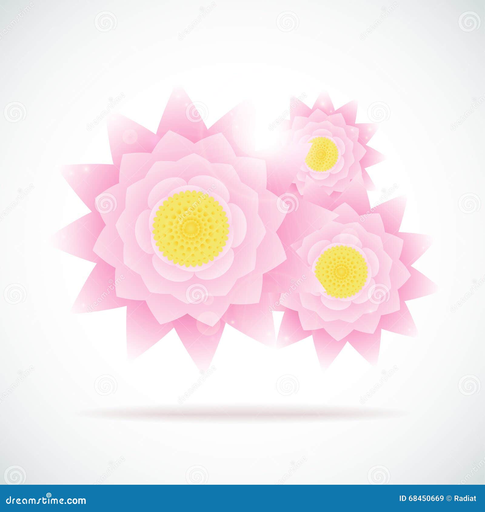 Pink Lotus. Eps-10 Vector Illustration Stock Vector - Illustration of ...