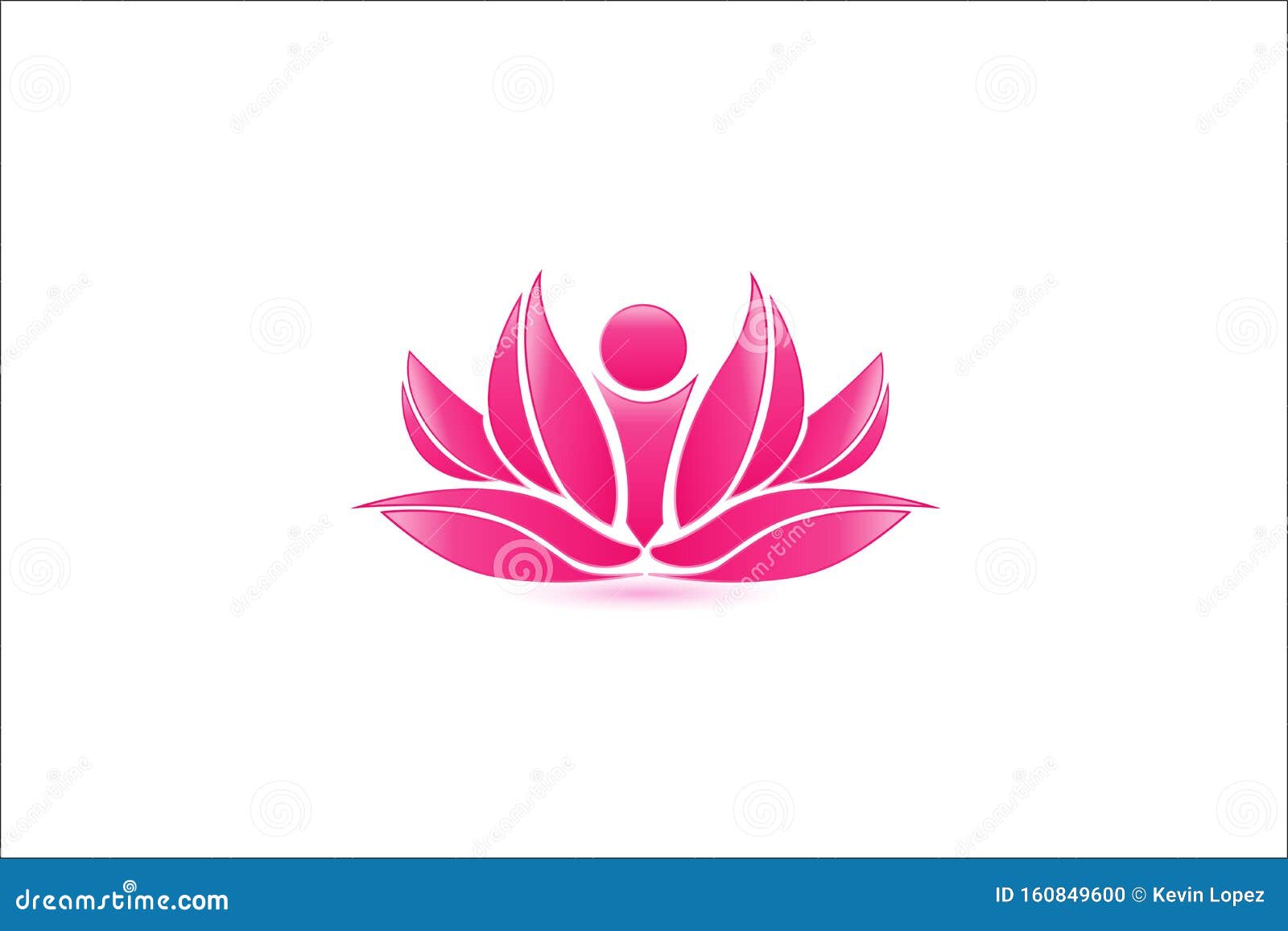 Pink Lotus Flower, Abstract Vector Stock Vector - Illustration of ...