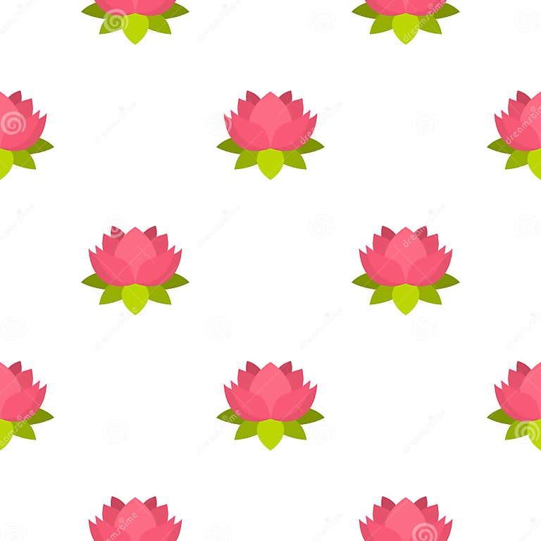 Pink Lotus Flower Pattern Seamless Stock Vector - Illustration of ...