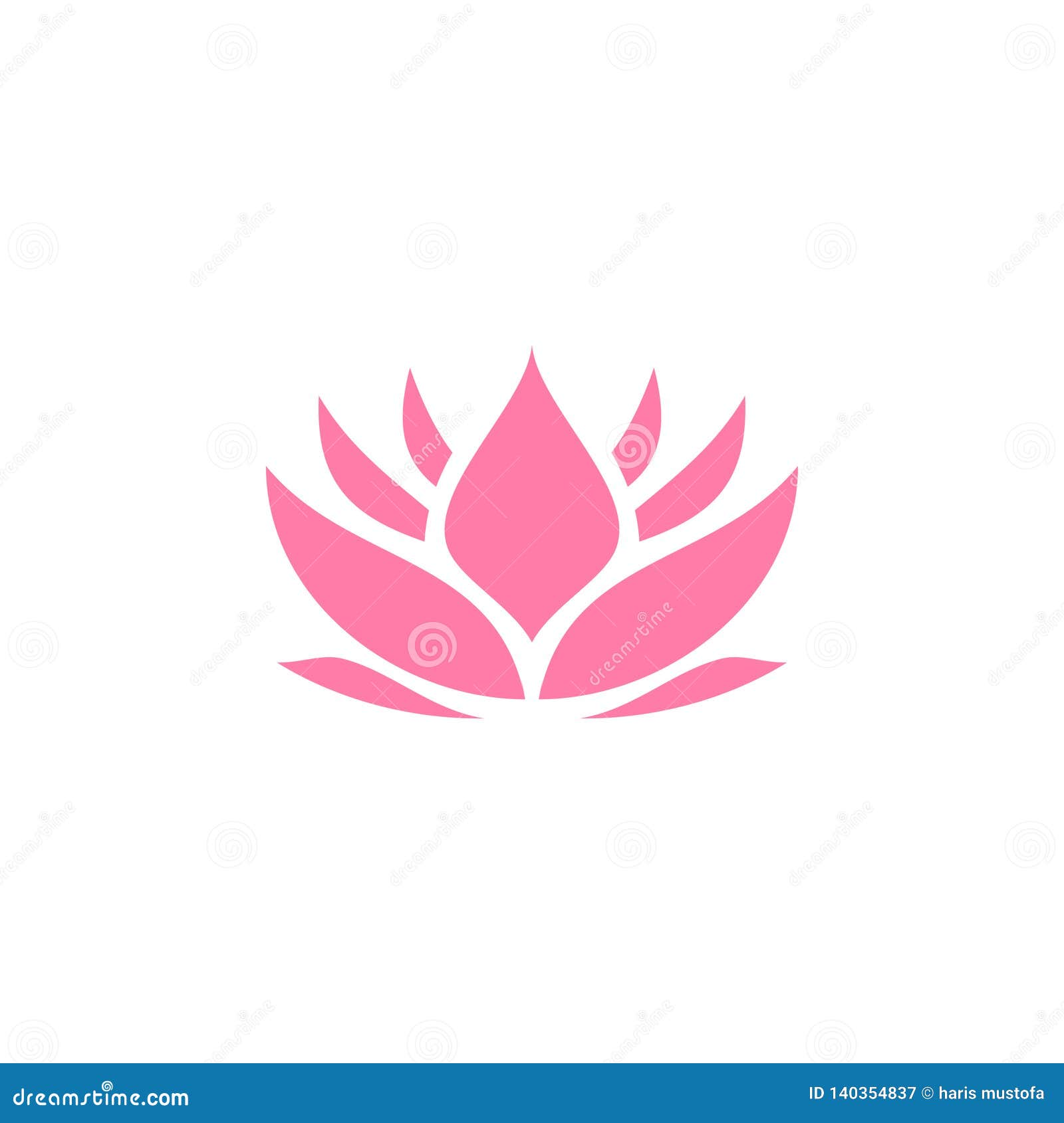 Pink Lotus Icon Design Template Vector Isolated Stock Illustration ...