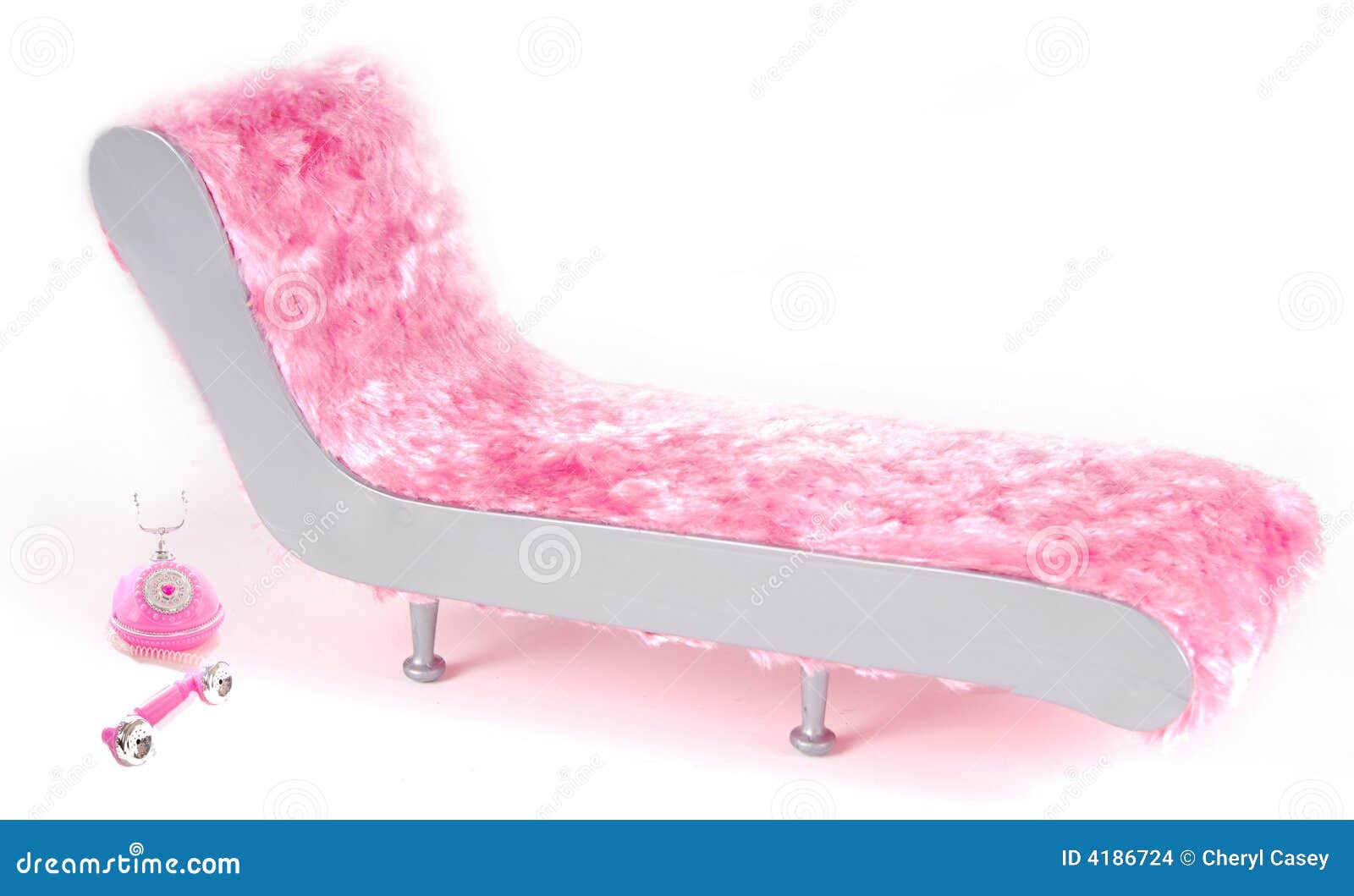 Pink Lounger and Phone stock photo. Image of decor, recliner - 4186724