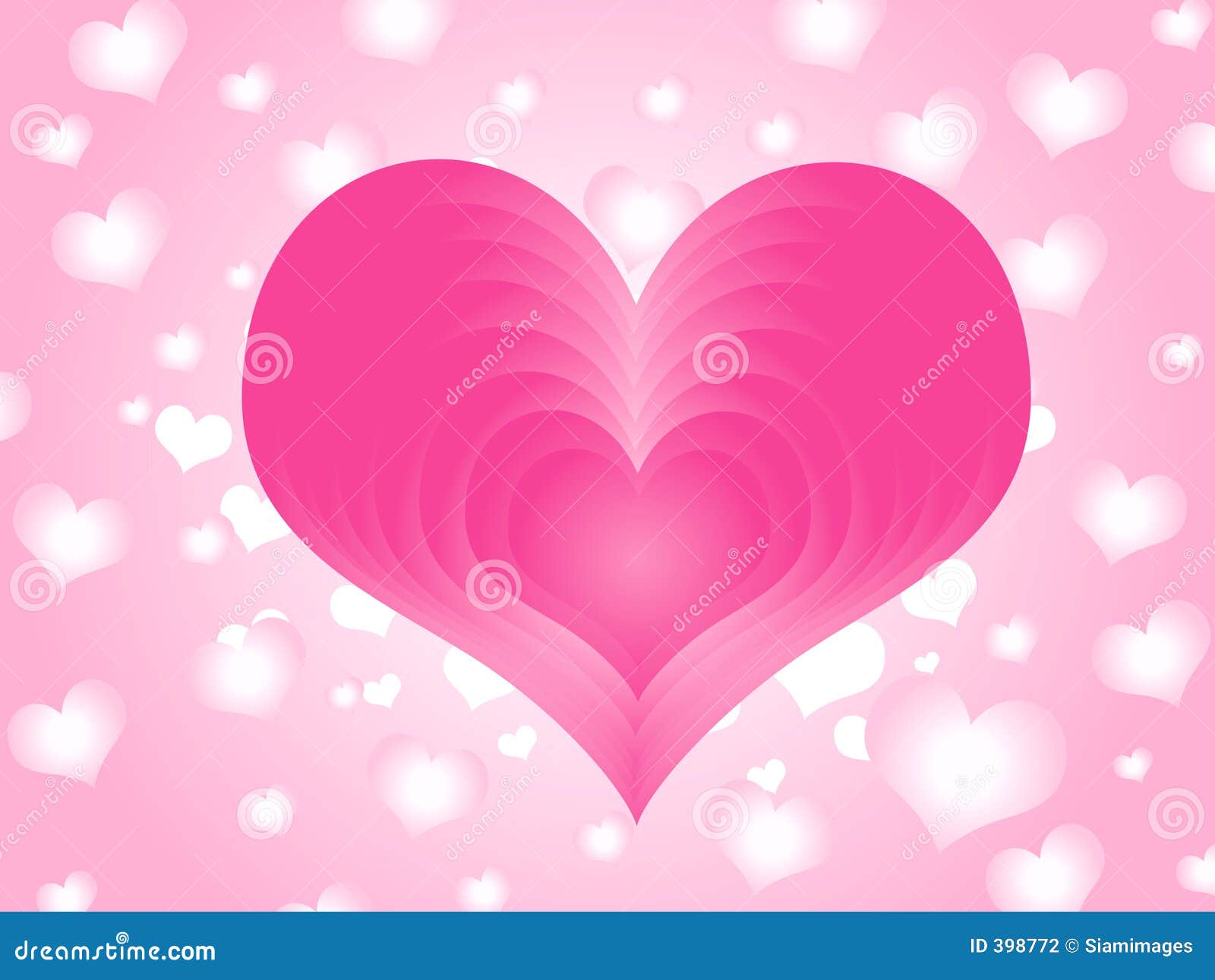 Pink love stock illustration. Illustration of postcard - 398772