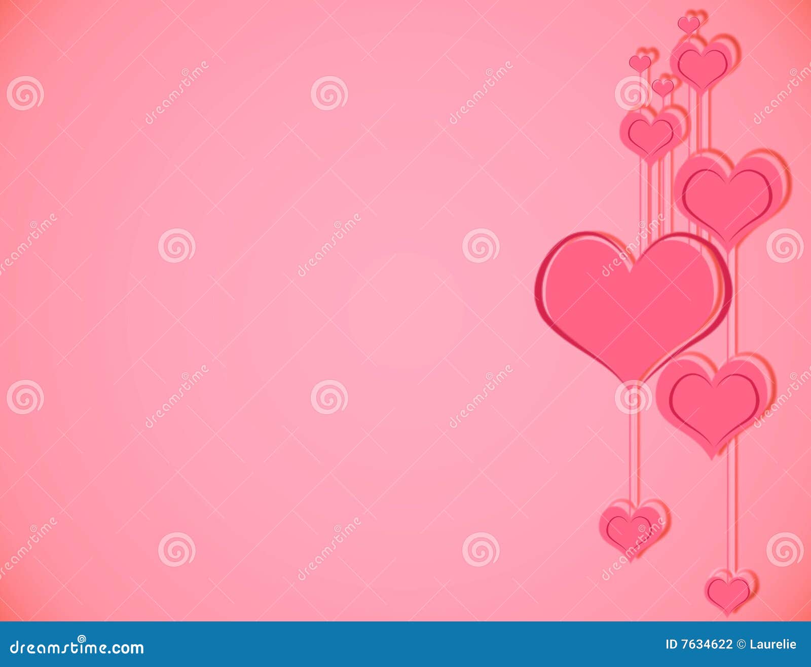 Pink love background. stock illustration. Illustration of heart - 7634622